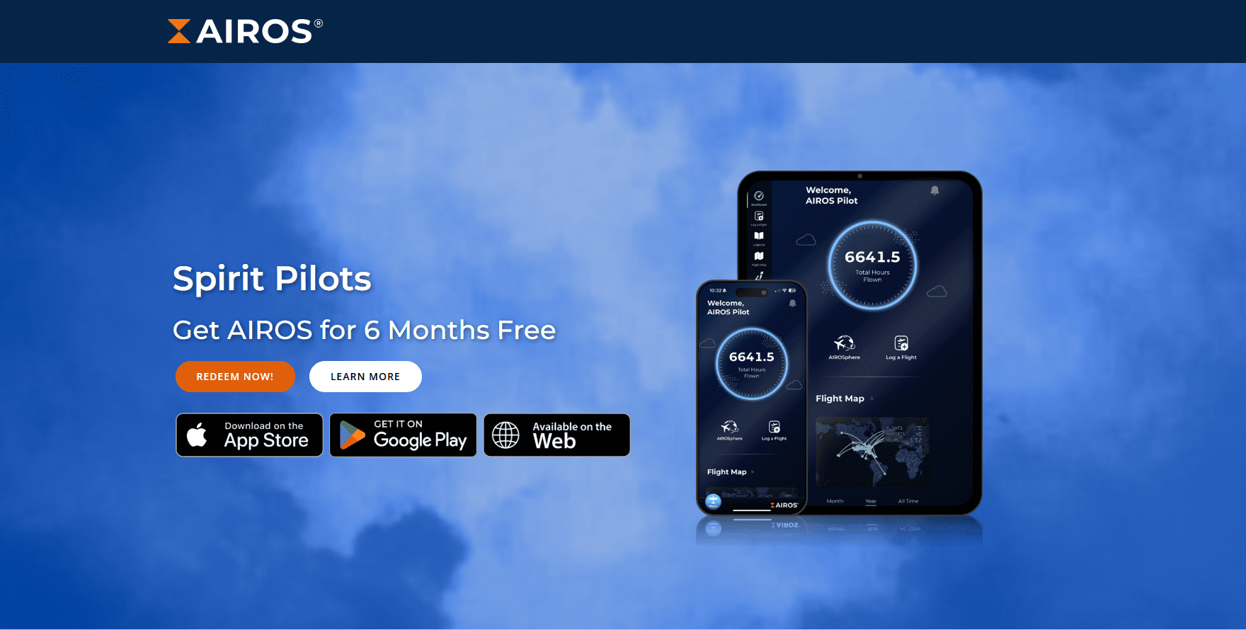 Spirit Pilots - Get 6 Months Free of AIROS Pilot Logbook